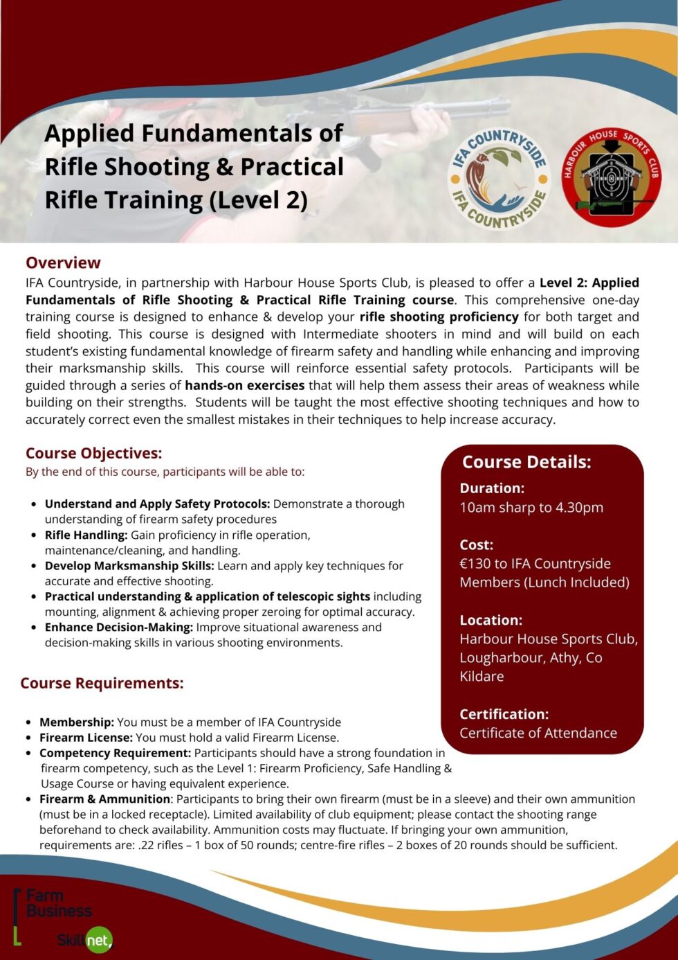Applied Fundamentals of Rifle Shooting & Practical Rifle Training Level 2 - IFA Countryside